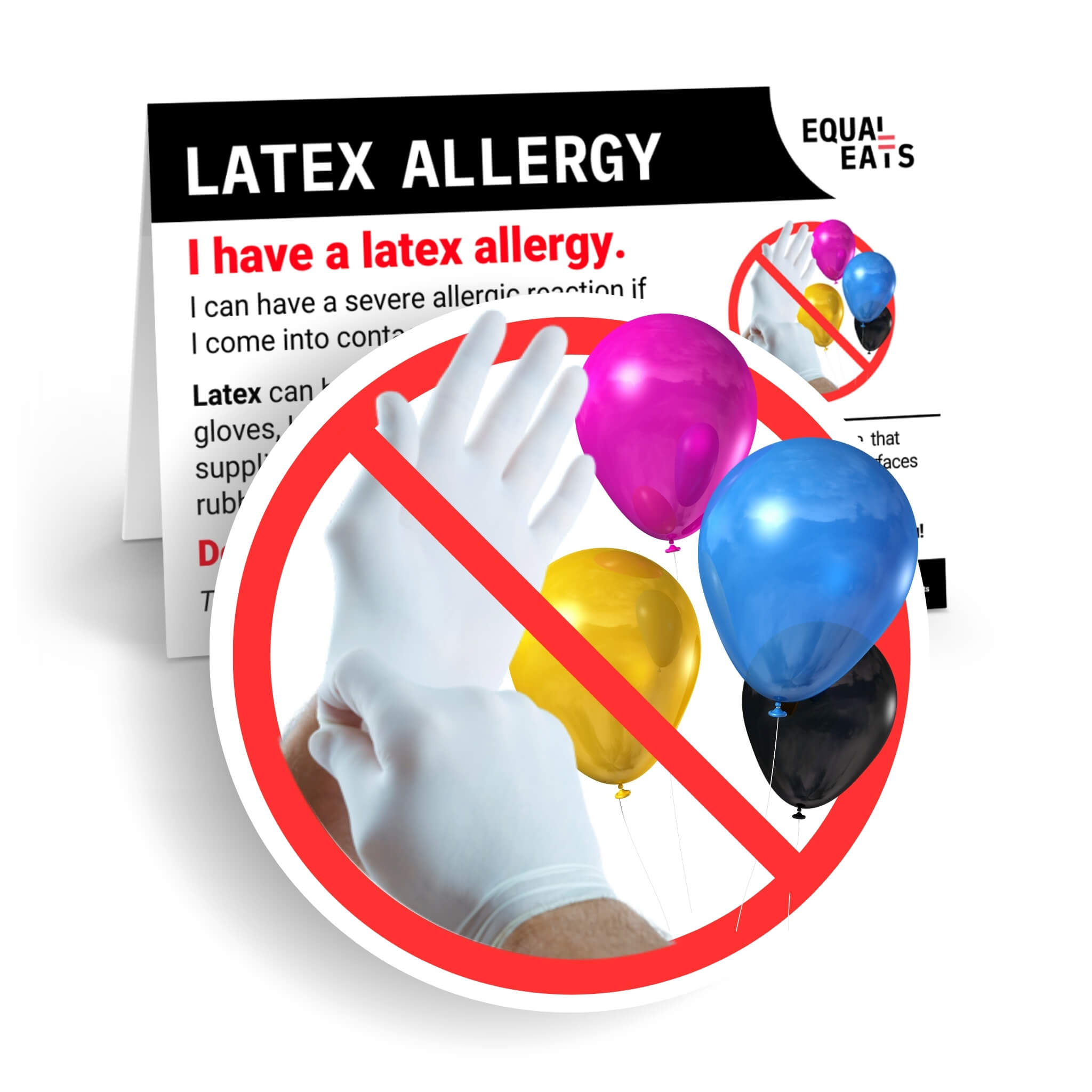 Latex Allergy Printable Card – Equal Eats