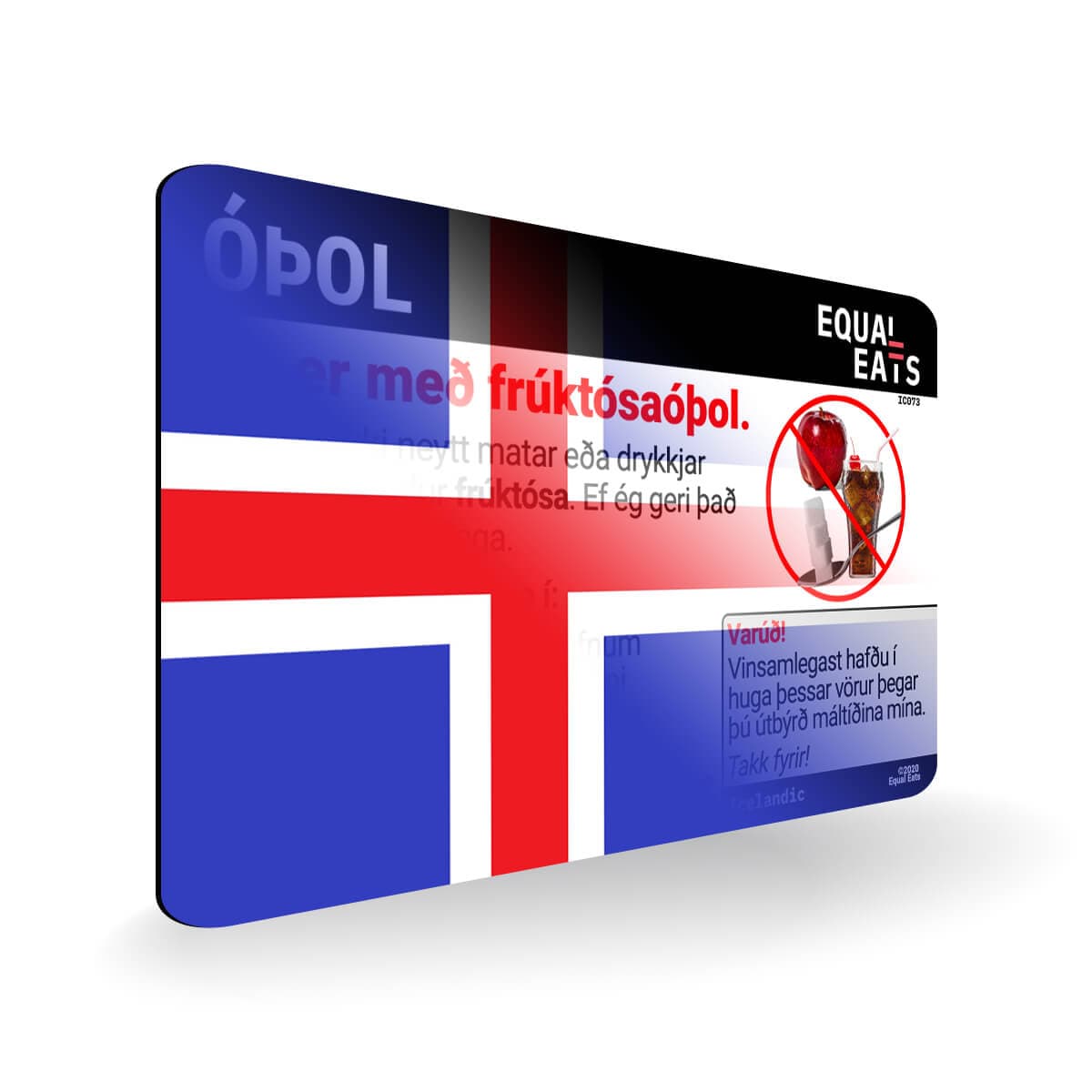Icelandic Fructose Intolerance Card | Fructose-Free Travel in Iceland – Equal Eats