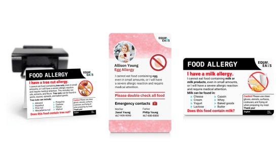 Food Allergy Cards | Eat and Travel Safer | Equal Eats