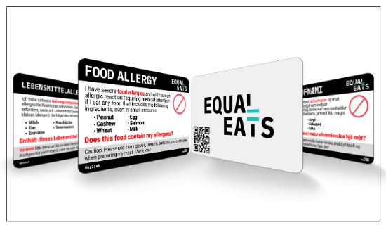 Custom Allergy Cards - 50 Languages, 500 Allergens. Plastic Cards ...