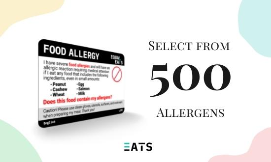 Customized Food Allergy Cards | Allergy Translation Cards – Equal Eats