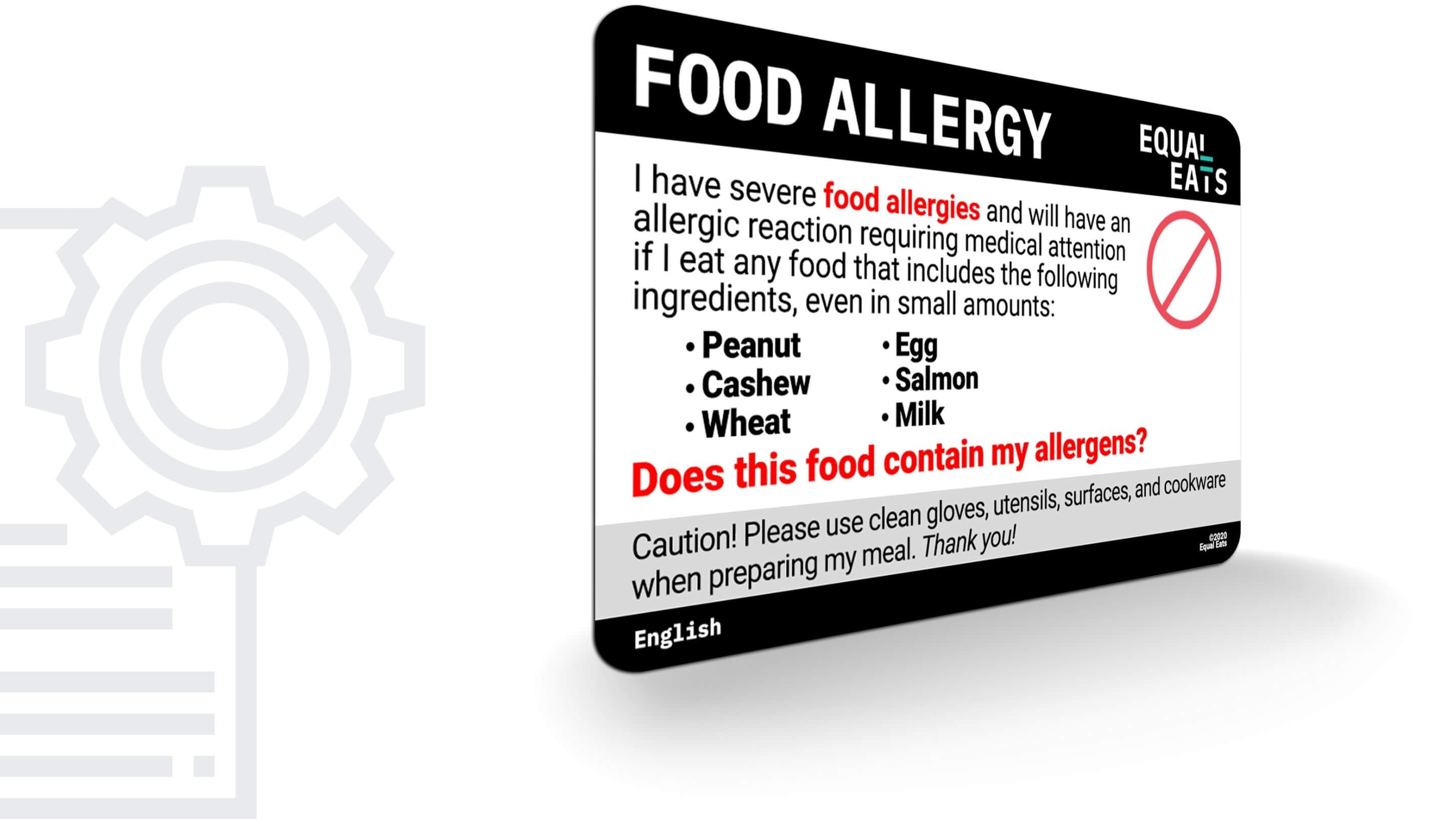 Customized Dietary Cards | Eat with Less Worry | Equal Eats