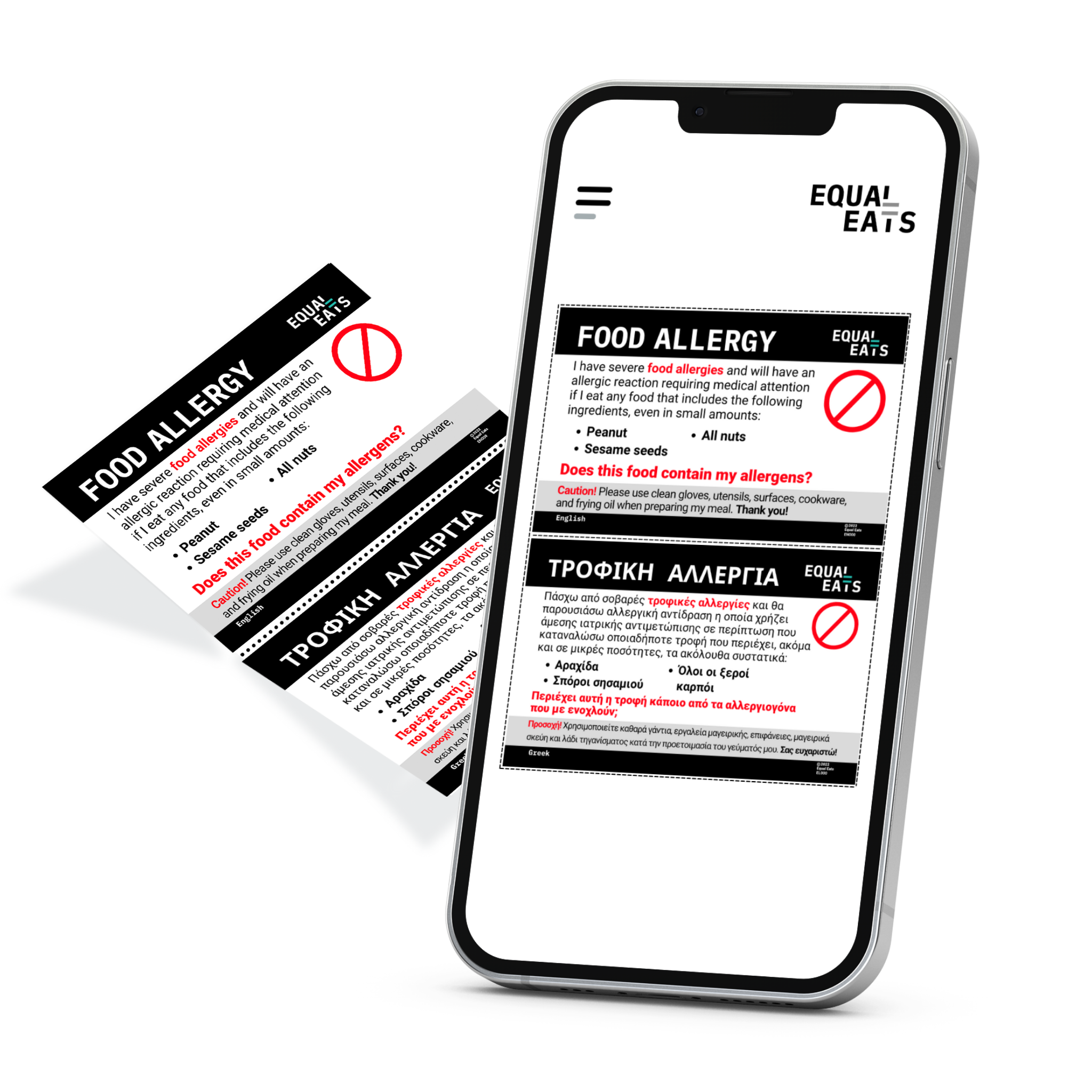 Digital Customized Translation Cards – Equal Eats