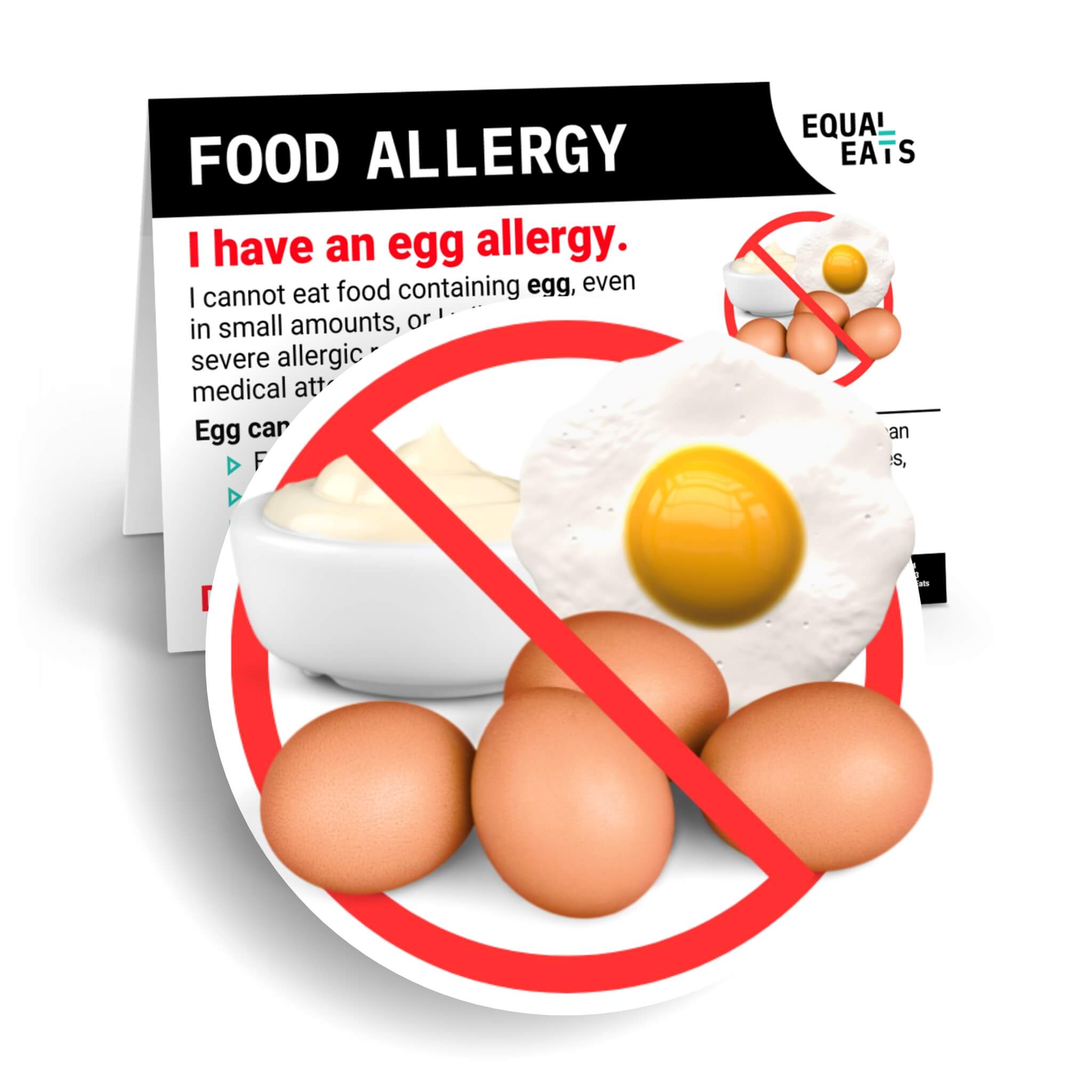 Printable Egg Allergy Card – Equal Eats