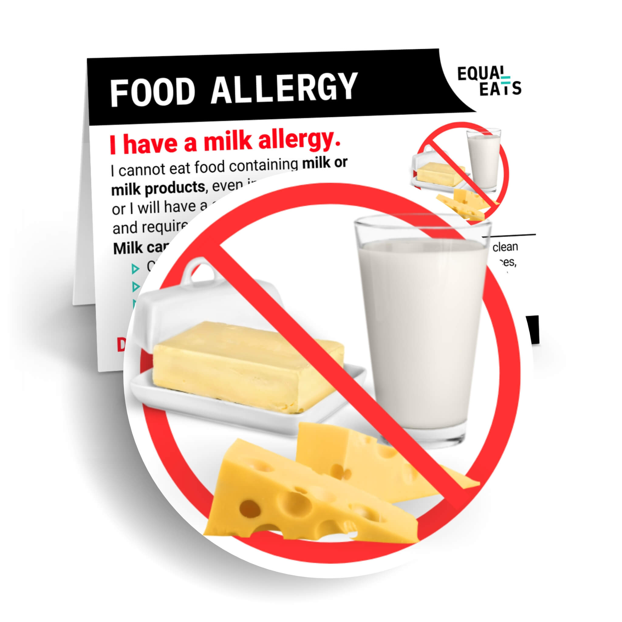 Milk Allergy Printable Card – Equal Eats
