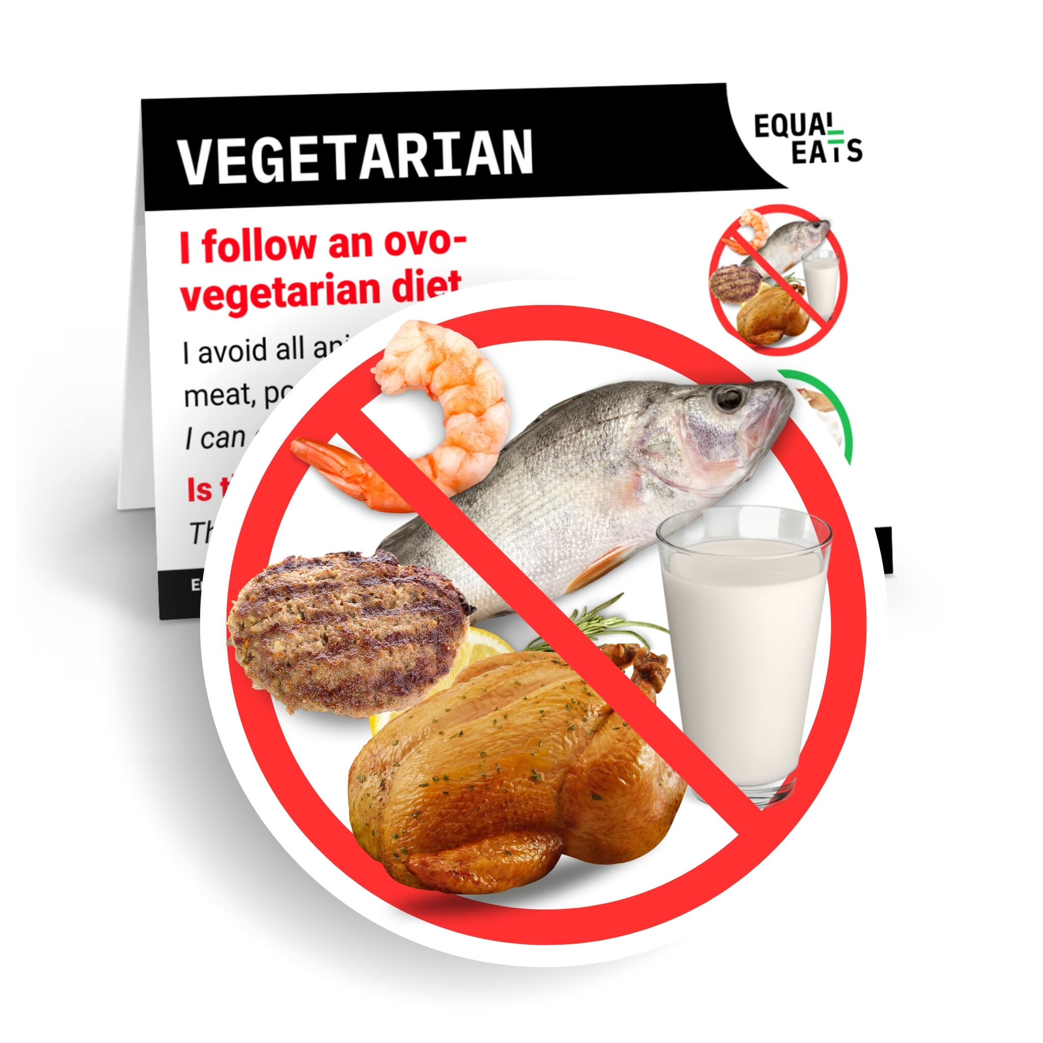 Ovo Vegetarian Printable Card – Equal Eats