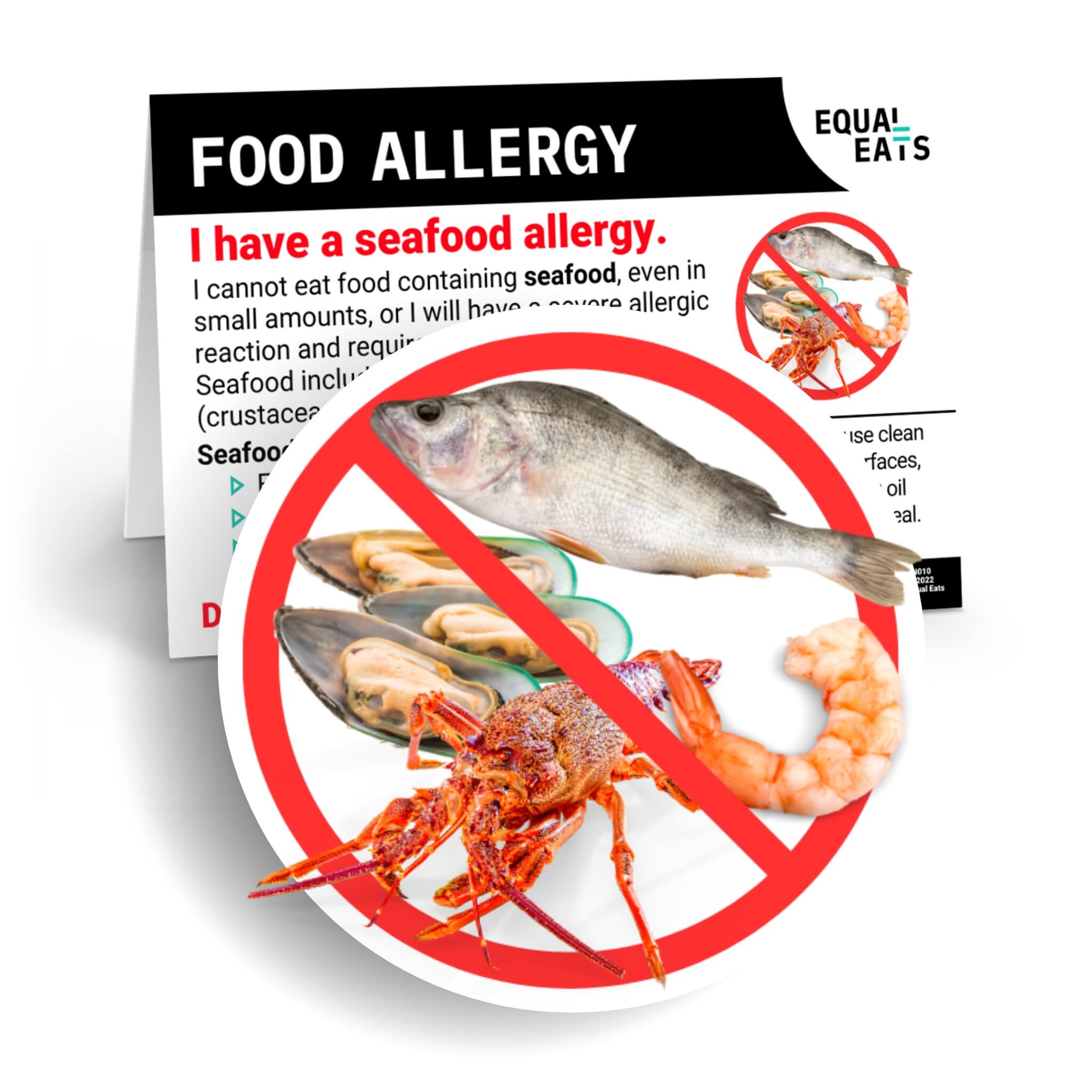 Seafood Allergy Printable Card – Equal Eats