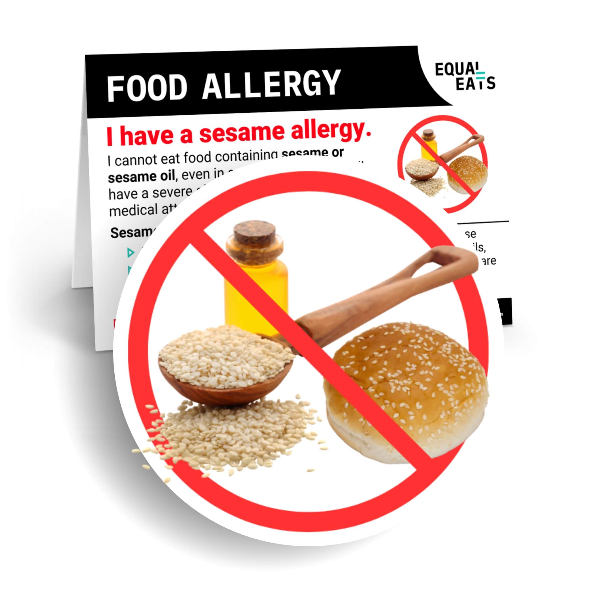 Sesame Allergy Printable Card – Equal Eats