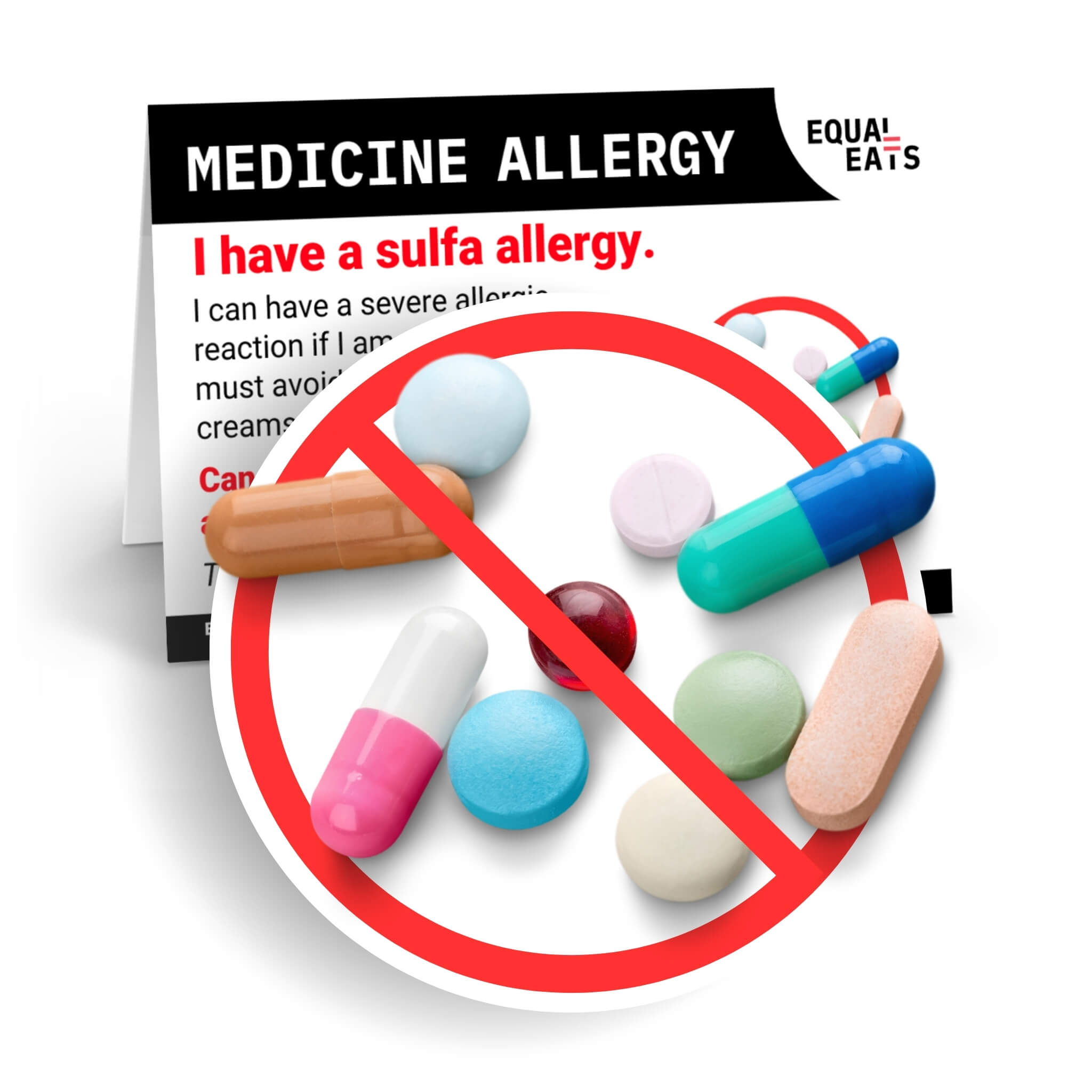 Sulfa Allergy Printable Card – Equal Eats