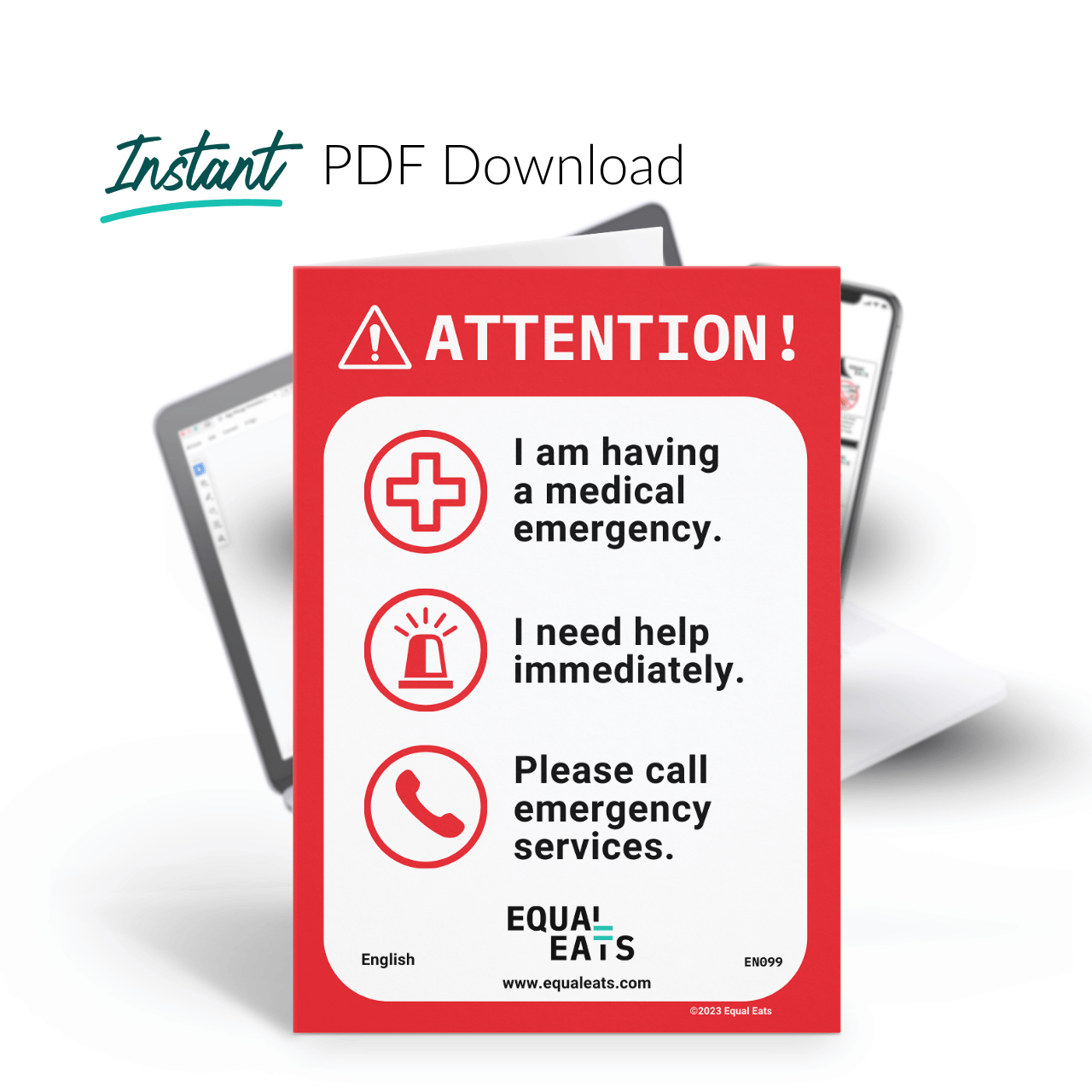 Emergency Card | Get Help in 50 Languages | Equal Eats