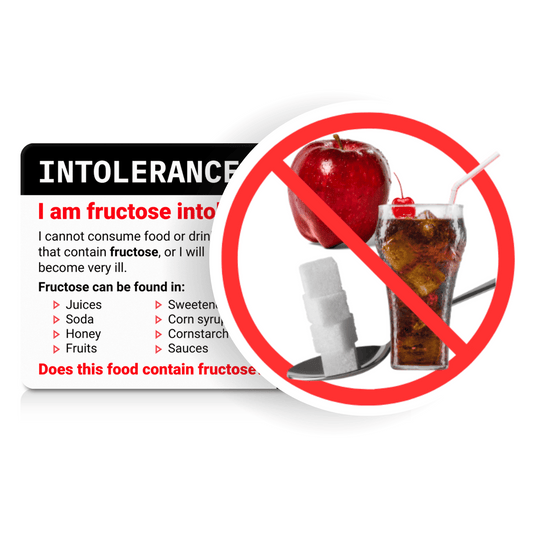 Fructose Intolerance Card | Your Fructose Restrictions Understood ...