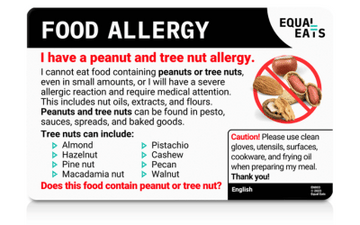 Food Allergy Cards | Translation Cards in 52 Languages – Equal Eats