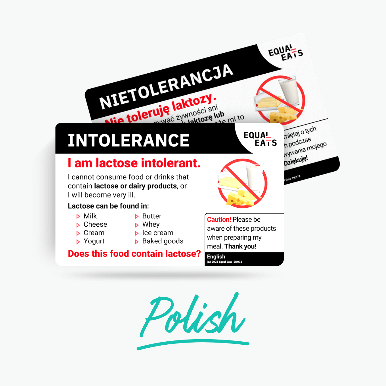 Polish Lactose Intolerance Card | Lactose-Free Travel in Poland – Equal ...