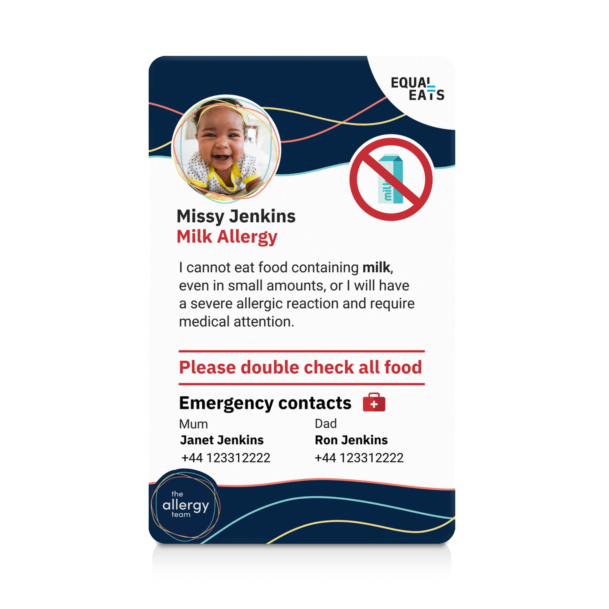 The Allergy Team ID Card – Equal Eats
