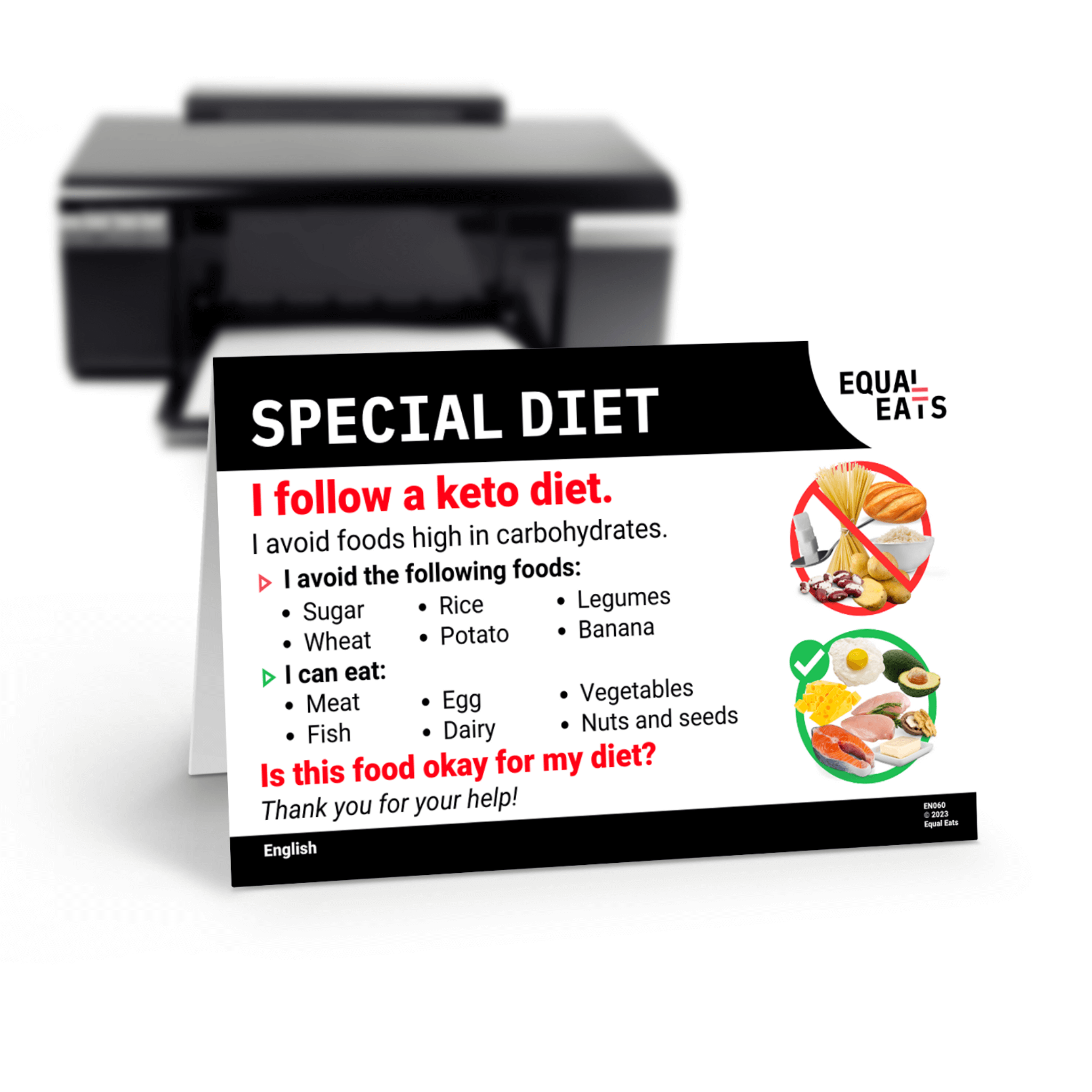 Keto Diet Card | Download a Translation Card | Equal Eats