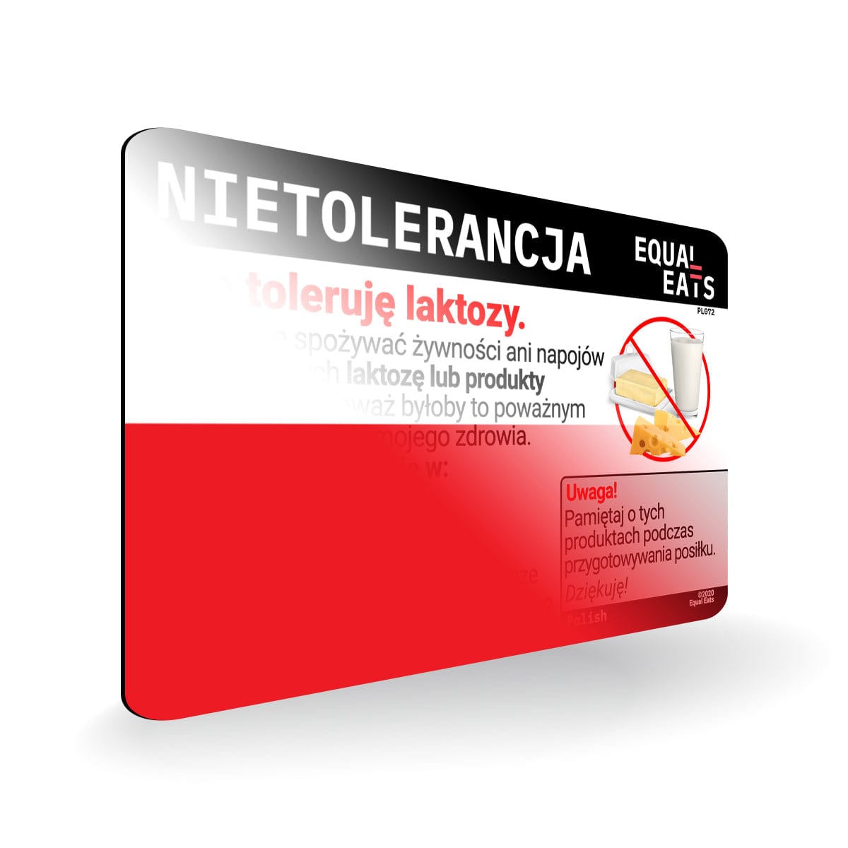 Polish Lactose Intolerance Card | Lactose-Free Travel in Poland – Equal ...